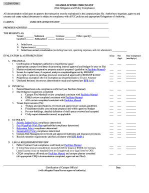 Fillable Online RD2.3: Construction Document Review Checklist UCOP Fax ...