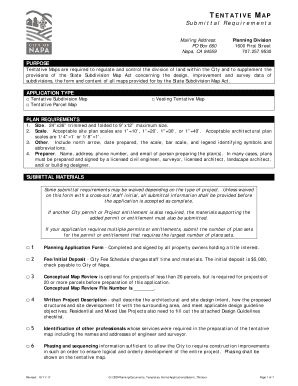 Fillable Online tentative map - City of Napa Fax Email Print - pdfFiller