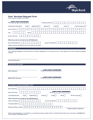 Fillable Online Card Services Request Form Fax Email Print - pdfFiller