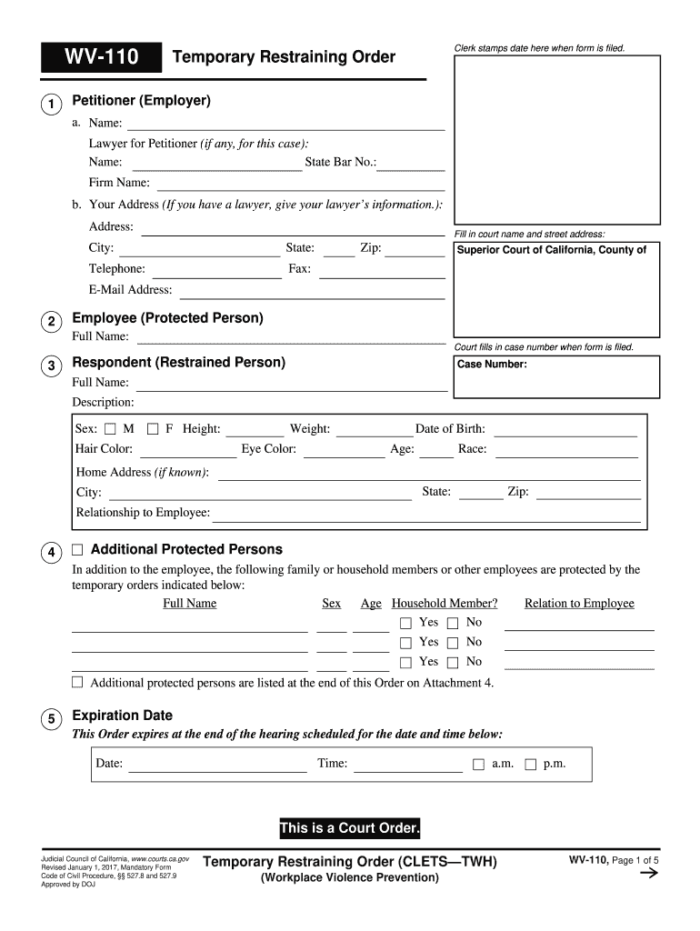 Printable Fake Restraining Order Form Printable Form Templates And
