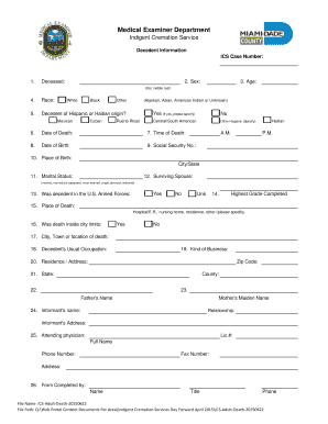 Fillable Online Adult Decedent Information Form Fax Email Print - pdfFiller