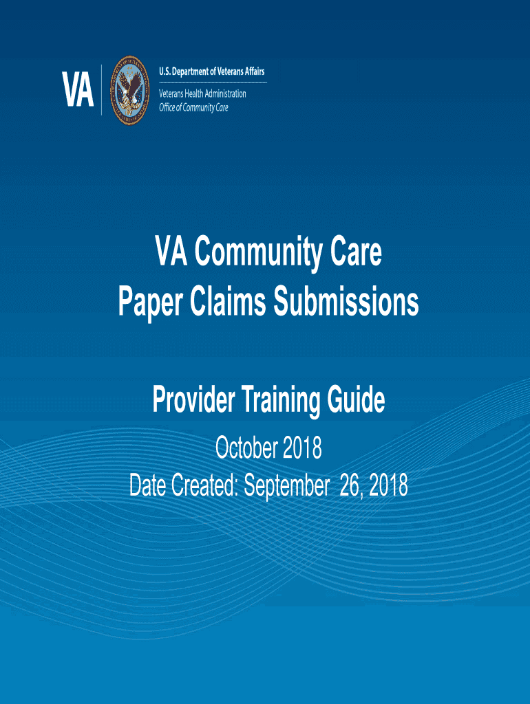 Fillable Online VA Community Care Paper Claims Submissions Provider ...