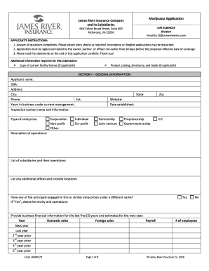 Fillable Online Marijuana Application Fax Email Print - pdfFiller