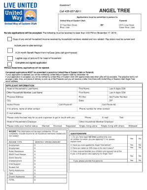 Fillable Online Angel Tree Application-rework-draft3 - United Way of ...