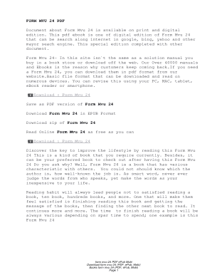Fillable Online Document about Form Mvu 24 is available on print and ...