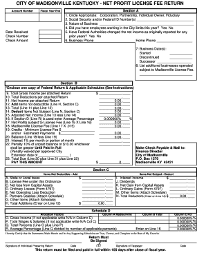 Fillable Online Kentucky Occupational License Tax Forms - Fillable ...