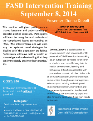 Fillable Online FASD Intervention Training Fax Email Print - pdfFiller
