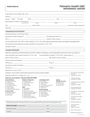PHUSC-16019 Ortho Ctr Patient Referral Formrev2.indd. 10/11/18 - Fill ...