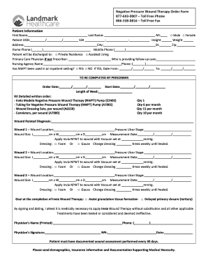 Fillable Online NPWT Order Form - Total Home Health Fax Email Print ...