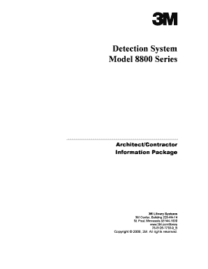 Fillable Online Detection System Model 8800 Series - Stronger security ...