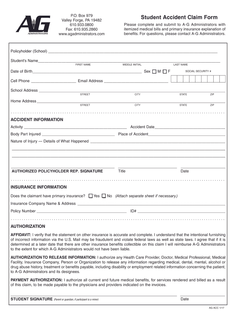 Fillable Online itemized medical bills and primary insurance ...