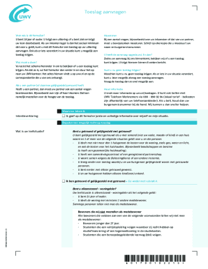 Invulbaar Online Wanneer kan ik een toeslag op mijn uitkering krijgen? Faxnummer Email Afdrukken ...