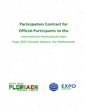 Fillable Online Participation Contract for Fax Email Print - pdfFiller