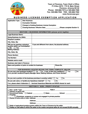 Fillable Online Business License Exemption Application.doc Fax Email ...