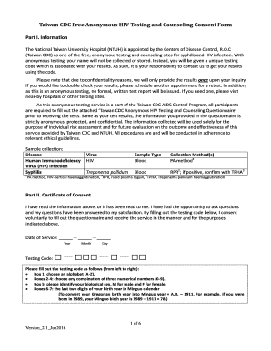 Fillable Online Questionnaire for Free Anonymous HIV Screening and ...