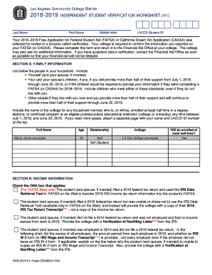 Fillable Online Your 20182019 Free Application for Federal Student Aid ...