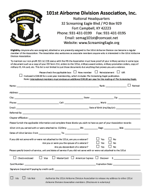 101st Airborne Unit Affiliation - Fill Online, Printable, Fillable ...