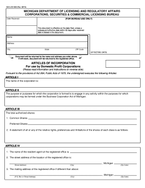 Fillable Online How to Form an Michigan LLC (step-by-step) - Forms and ...