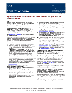 Fillable Online AR1 Application form - Nyidanmark.dk Fax Email Print ...