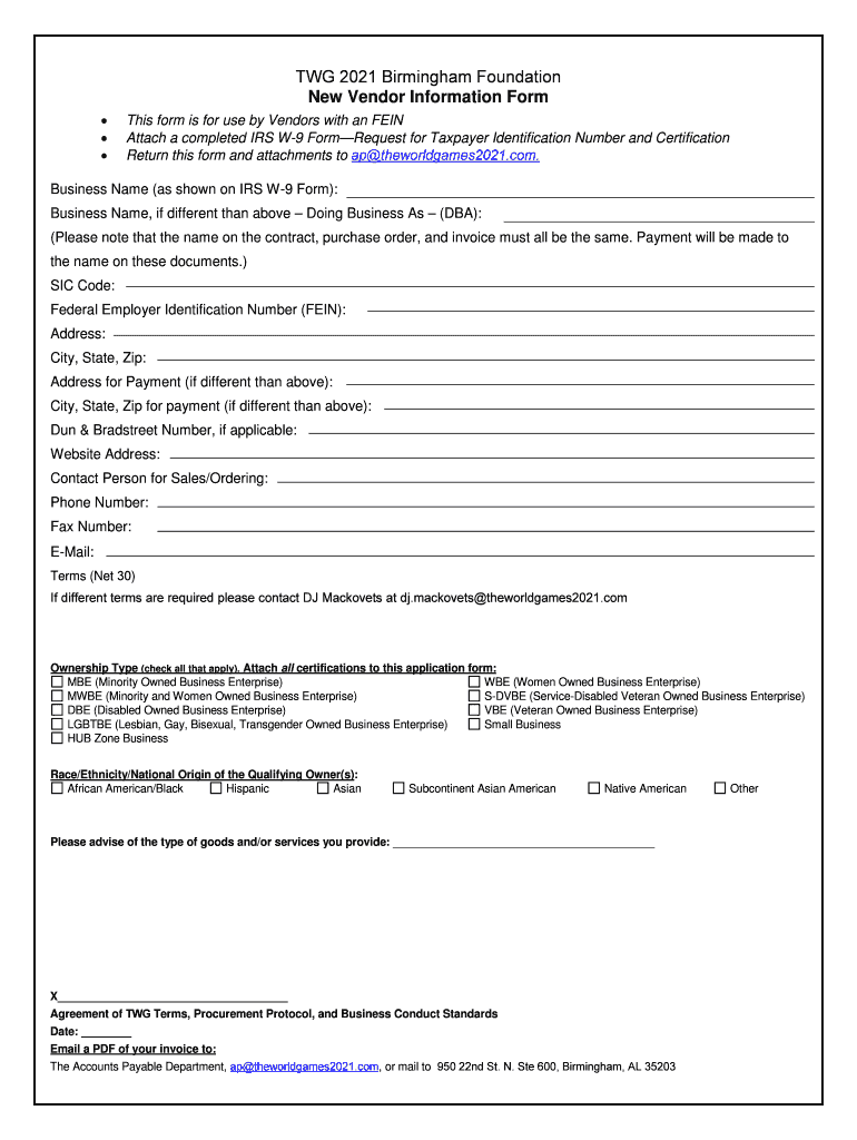 Vendor Packet Fill Online Printable Fillable Blank PdfFiller Vendor Packet Fill Online Printable Fillable Blank PdfFiller
