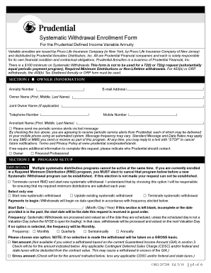 Fillable Online Accessing Your Annuity Contract - Prudential Financial ...