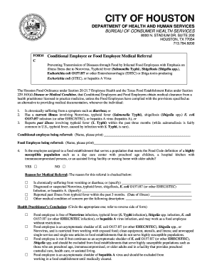 Houston Consumer Health - Fill Online, Printable, Fillable, Blank ...