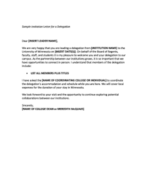 Invitation Letter For Visiting Professor - Fill Online, Printable ...