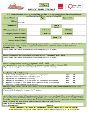 Fillable Online CONSENT FORM 2018-2019 Fax Email Print - pdfFiller