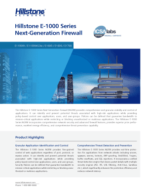Fillable Online Hillstone E-1000 Series Next-Generation Firewall - Hillstone... Fax Email Print ...