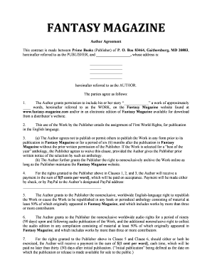Fillable Online Fantasy original contract template - fantasy-magazine ...