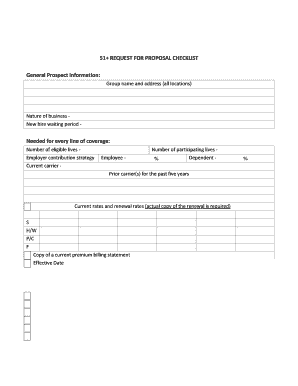 Fillable Online 51+ Request For Proposal Checklist. 51+ Request For ...
