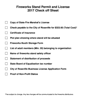 Fillable Online Fireworks Stand Permit and License Fax Email Print ...