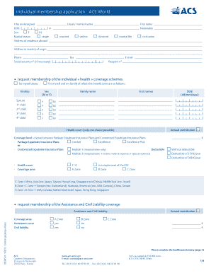 Fillable Online AMI Expat Health Insurance - Application Form Fax Email ...