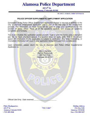 Fillable Online Alamosa Police Department Fax Email Print - pdfFiller