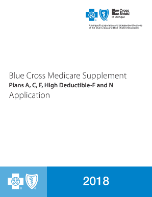 Fillable Online Blue Cross Medicare Supplement Application Fax Email ...