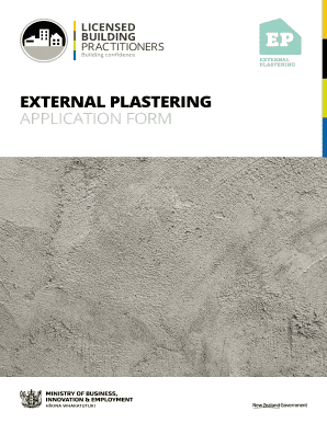 Fillable Online External Plastering application form - Licensed ...