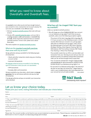 Fillable Online What you need to know about Overdrafts and Overdraft Fees. Fax Email Print ...