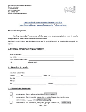 Remplissable En Ligne Remplissable Demande d'autorisation de ...