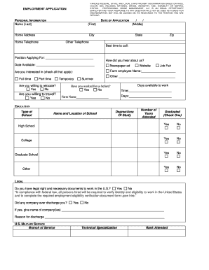Fillable Online English Employment Application - Carthage System Fax ...