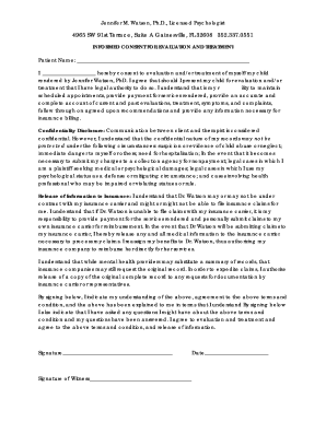 Fillable Online Watson Consent Form.pdf Fax Email Print - pdfFiller