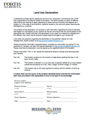 Fillable Online Land Use Declaration Fax Email Print - pdfFiller