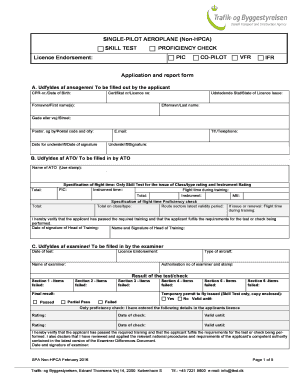 Fillable Online SINGLE-PILOT AEROPLANE (Non-HPCA) - Ikaros Fly Fax ...