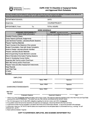 Fillable Online . Employment Forms for Component 1 of CUPE 4163 Fax ...