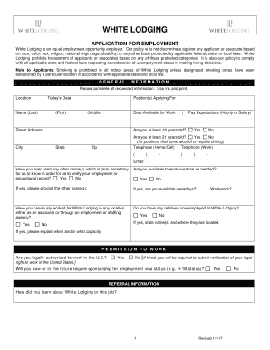 Fillable Online WHITE LODGING Fax Email Print - pdfFiller