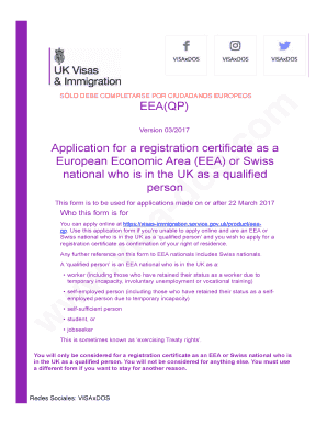 Fillable Online EEA(QP) Application for a registration certificate as a ...