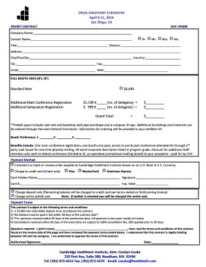 Fillable Online Drug Discovery Chemistry Exhibit Contract. Exhibit ...