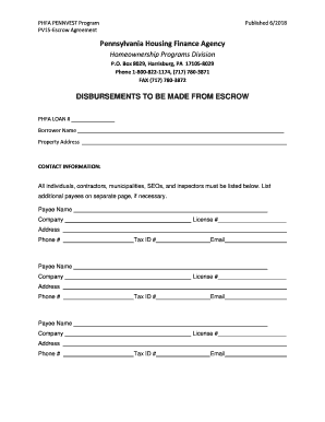 Fillable Online Pennsylvania Housing Finance Agency - PHFA Fax Email ...
