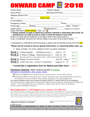 Fillable Online Childs Name Parents Names Fax Email Print - pdfFiller