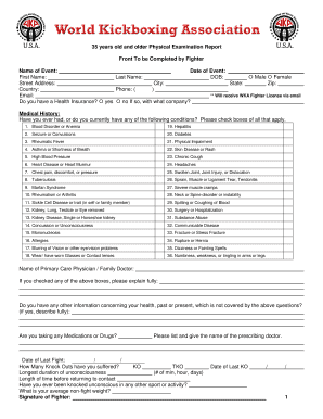 Fillable Online Signature of Fighter: 1 35 years old and older Physical ...