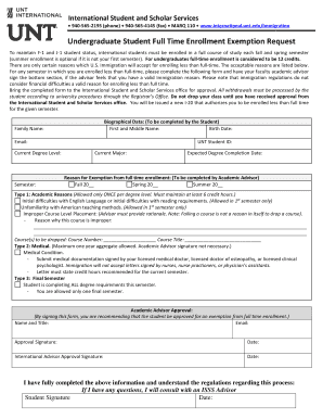 Fillable Online international unt International Student Statement of ...